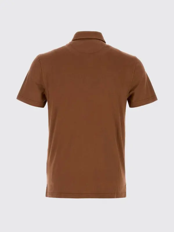 Fedeli Basic Cotton Polo Shirt - Brown