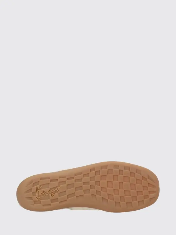 Kenzo Striker Low-top Leather And Nylon Sneakers With Heel Tab - Beige