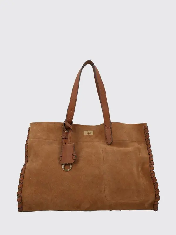 ANYA HINDMARCH Mortimer Large Woven Suede Tote Bag - Brown