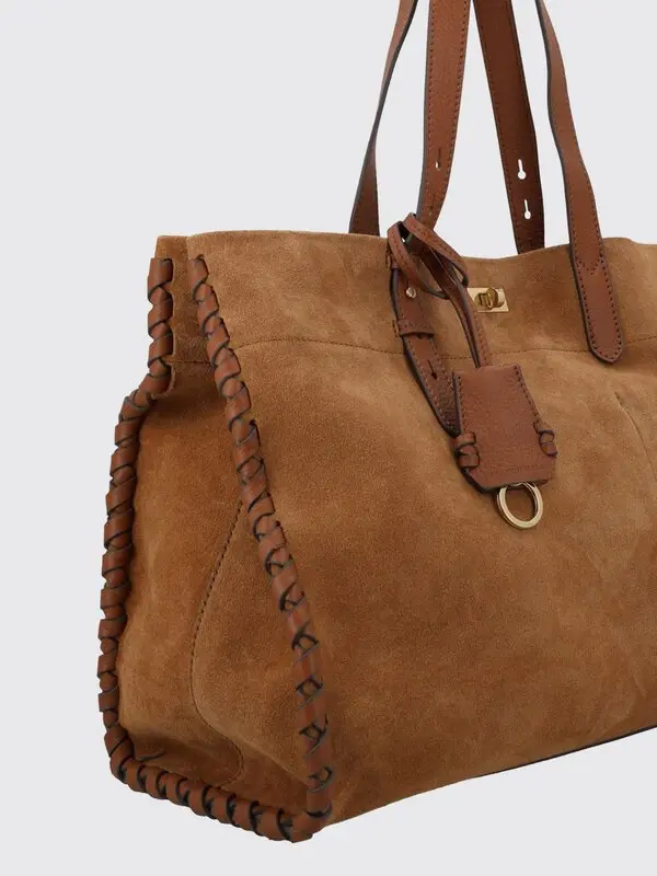 ANYA HINDMARCH Mortimer Large Woven Suede Tote Bag
