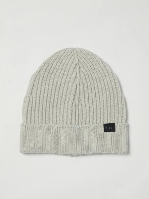 FAY Ribbed Knit Beanie