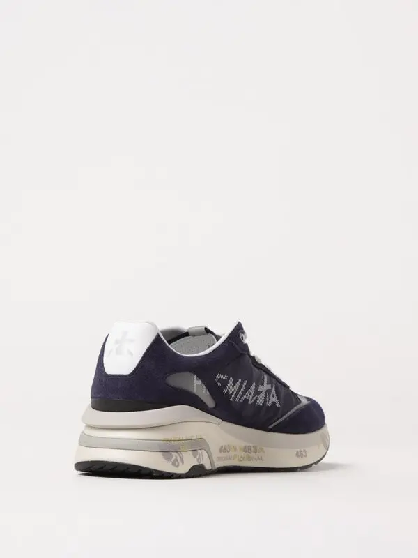 Premiata Moerund Suede And Nylon Sneakers - Blue