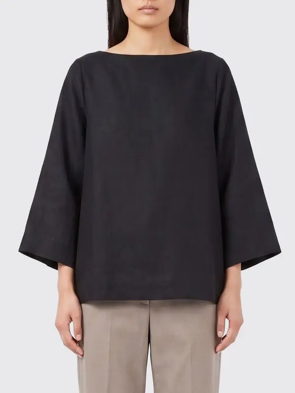 THE ROW Linen Blouse - Black
