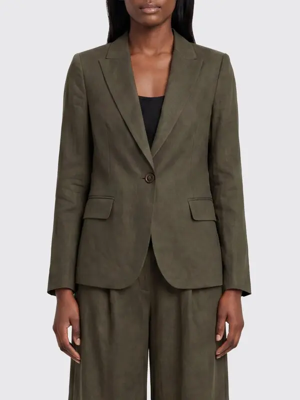 UMA WANG Single-breasted Cropped Blazer With Peak Lapels