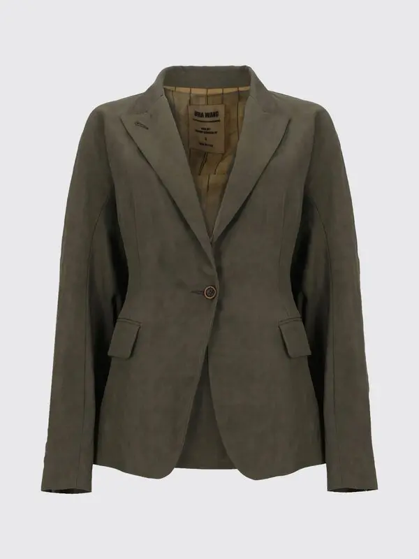UMA WANG Single-breasted Cropped Blazer With Peak Lapels