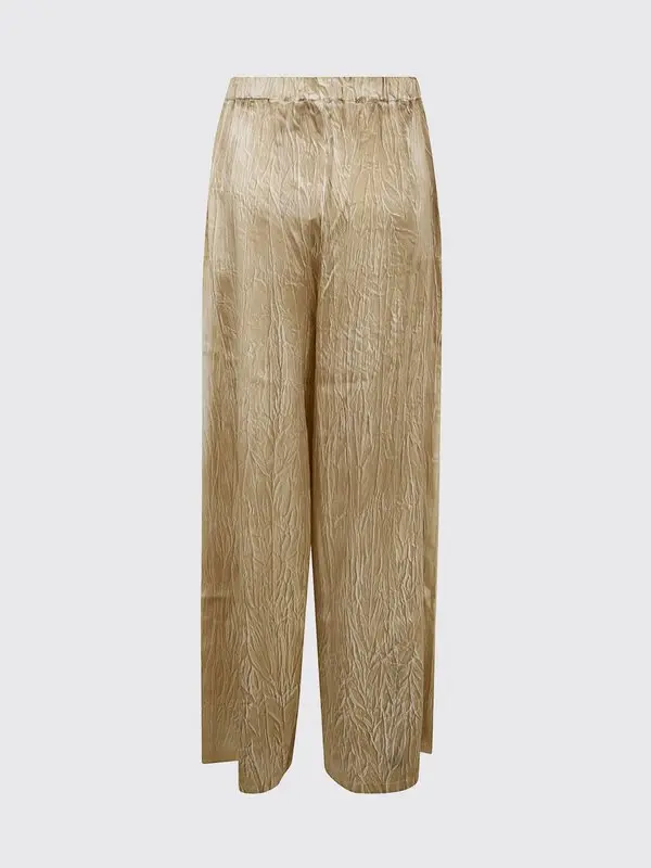 Avant Toi Stretch Silk Palazzo Trousers - Brown