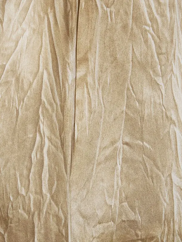 Avant Toi Stretch Silk Palazzo Trousers - Brown