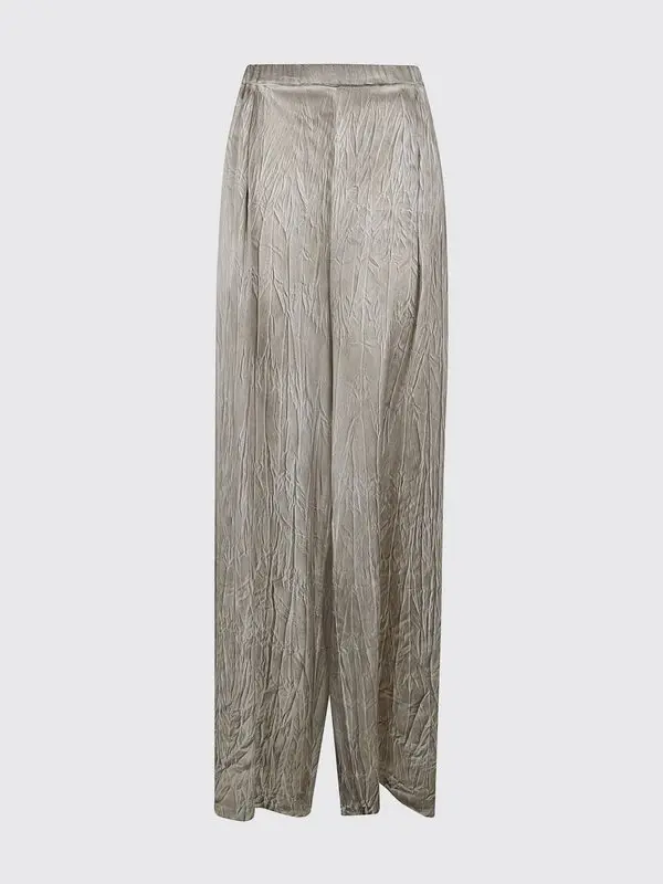 Avant Toi Stretch Silk Palazzo Trousers - Grey