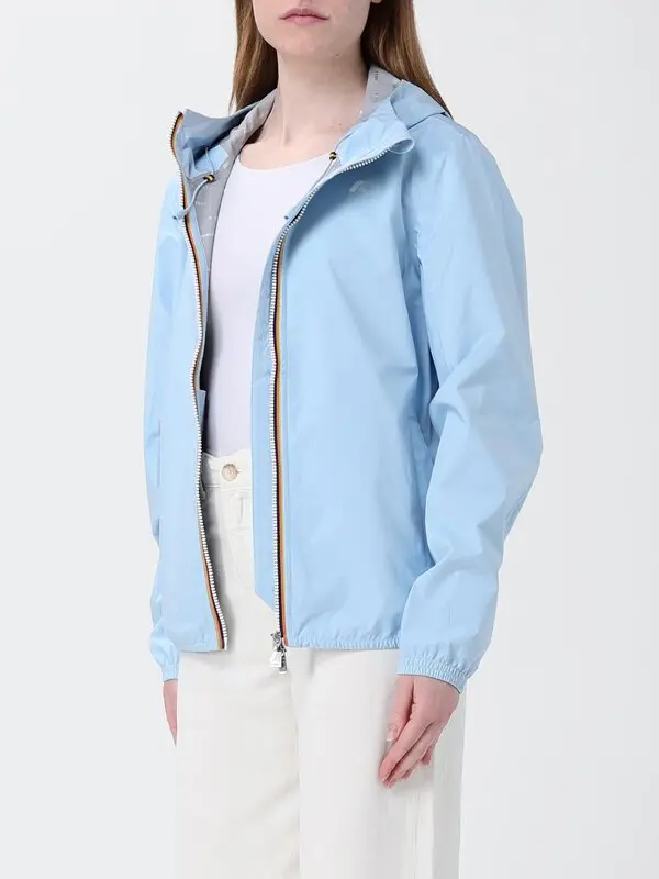 K-WAY Hooded Zip-up Jacket - Gnawed Blue