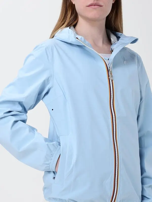 K-WAY Hooded Zip-up Jacket - Gnawed Blue