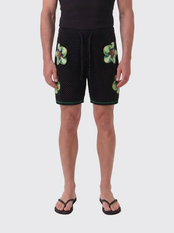 Casablanca Cotton Jogging Shorts With Flowers