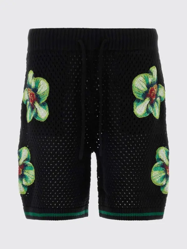 Casablanca Cotton Jogging Shorts With Flowers