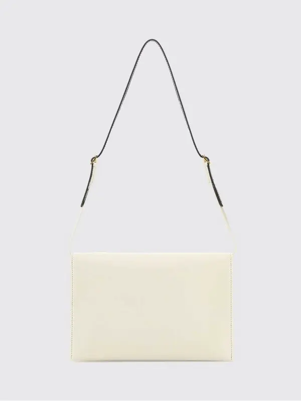 JIL SANDER File Calfskin Shoulder Bag - White