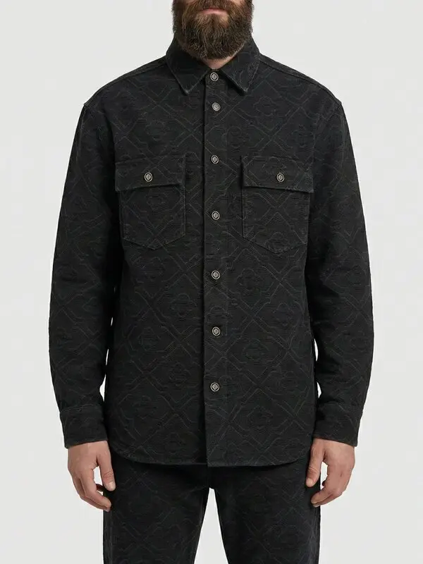 Casablanca Monogram Cotton Denim Shirt