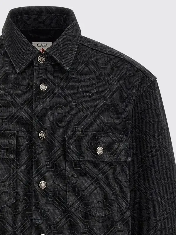 Casablanca Monogram Cotton Denim Shirt