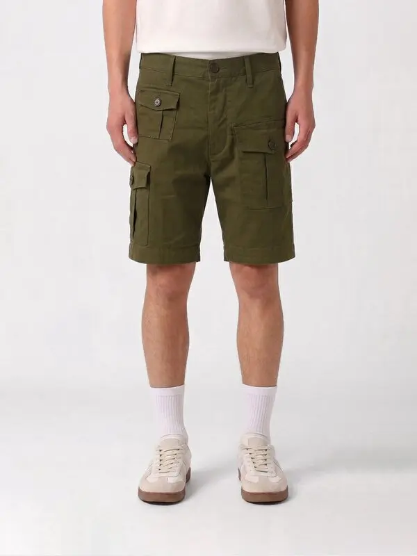 Dsquared2 Cotton Cargo Shorts - Green