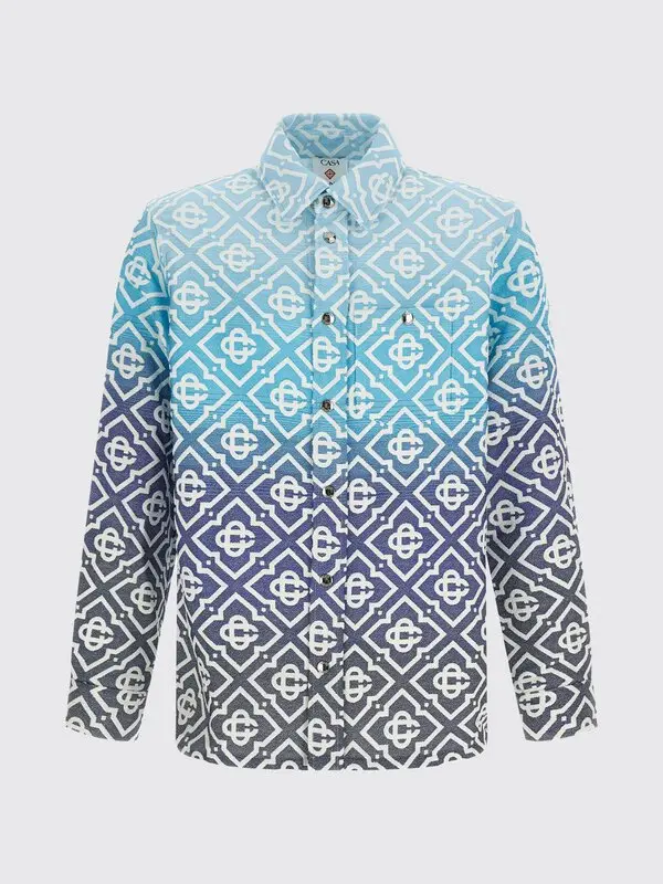 Casablanca Cotton Blend Shirt Jacket With Logo