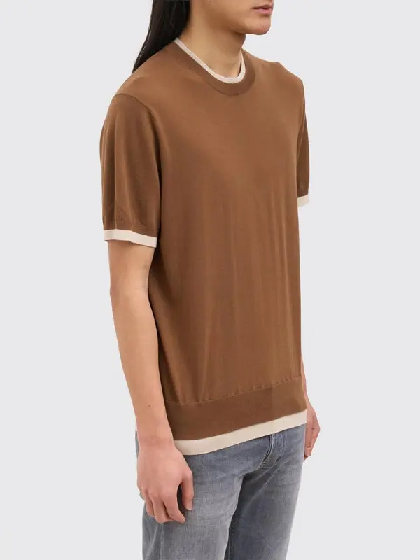 PAOLO PECORA Cotton Crew-neck Sweater - Brown
