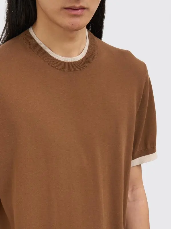 PAOLO PECORA Cotton Crew-neck Sweater - Brown