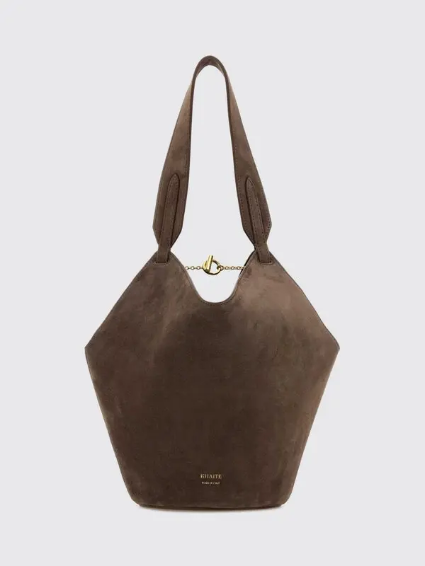Khaite Lotus Suede Bag - Cedar
