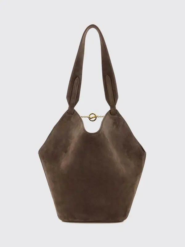 Khaite Lotus Suede Bag - Cedar
