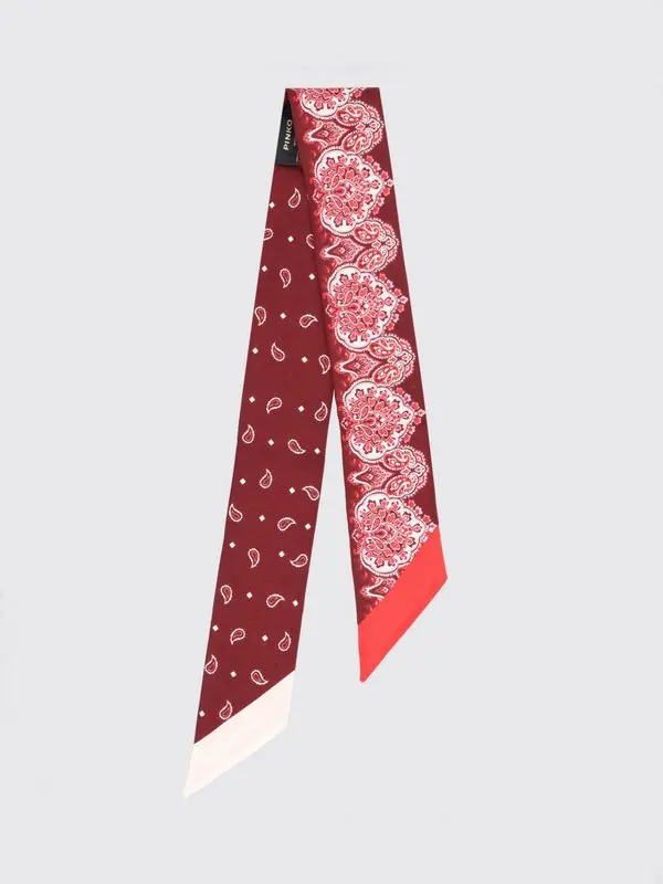 Pinko Rectangular Viscose Bandeau Scarf With Paisley Print