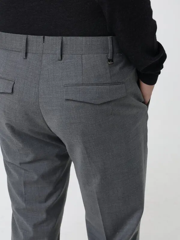 PT TORINO Wool Blend Tailored Trousers - Grey