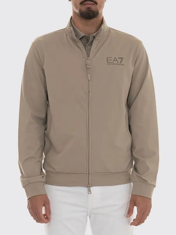 EA7 Zip Cardigan - Beige