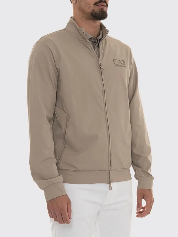 EA7 Zip Cardigan - Beige