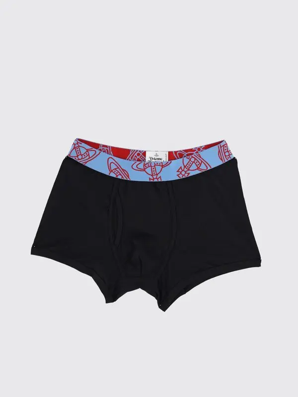 VIVIENNE WESTWOOD Stretch-cotton Boxer Shorts With Orb Logo Waistband - Black