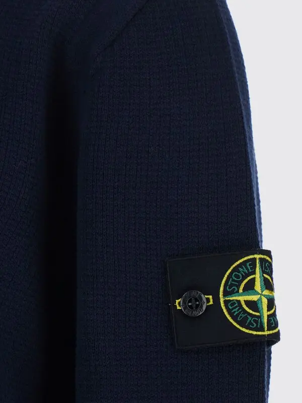 Stone Island Fine Knit Cotton Polo Shirt - Blue