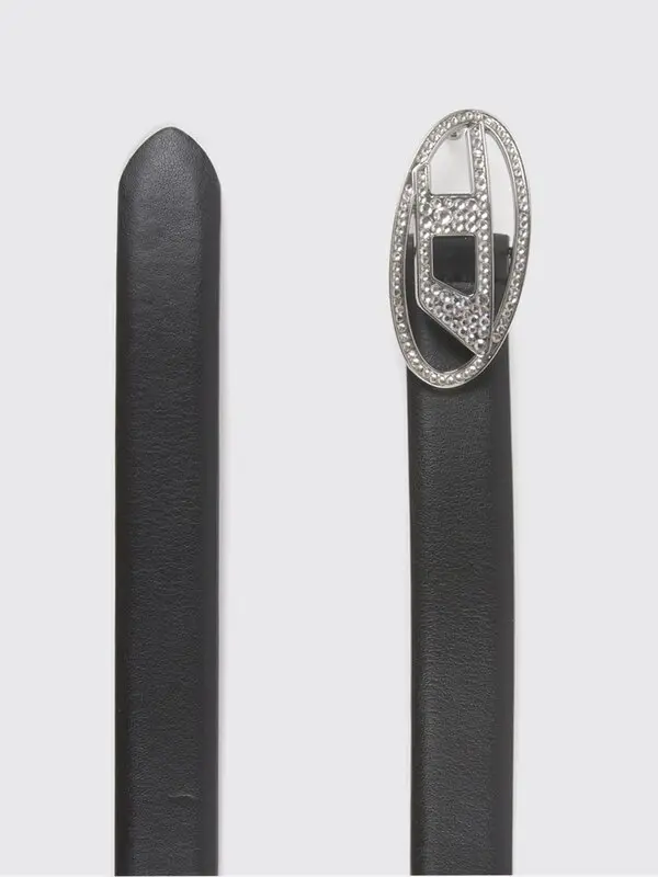 DIESEL® Embellished Logo Belt - Black