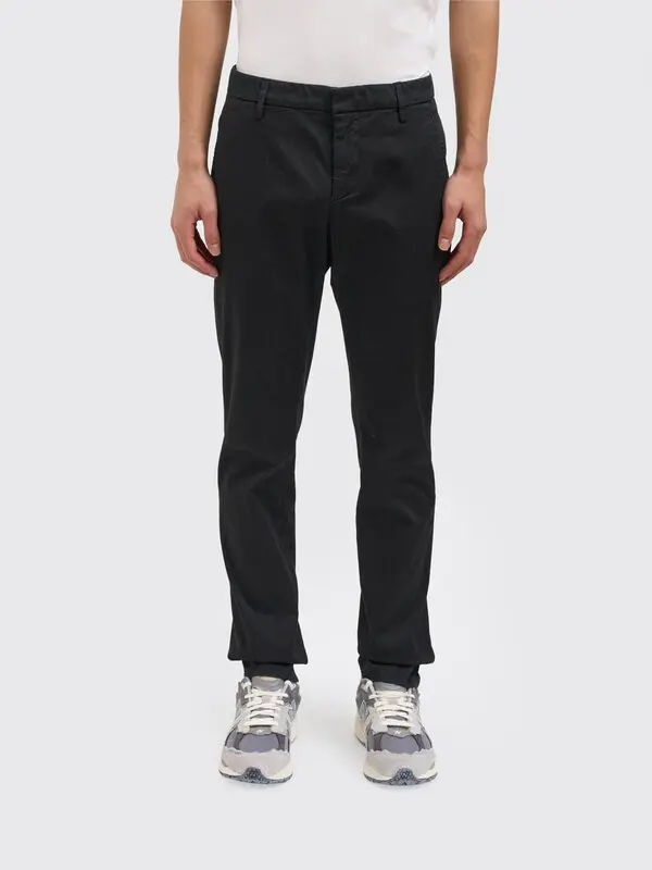 DONDUP Stretch Cotton Chino Trousers - Black
