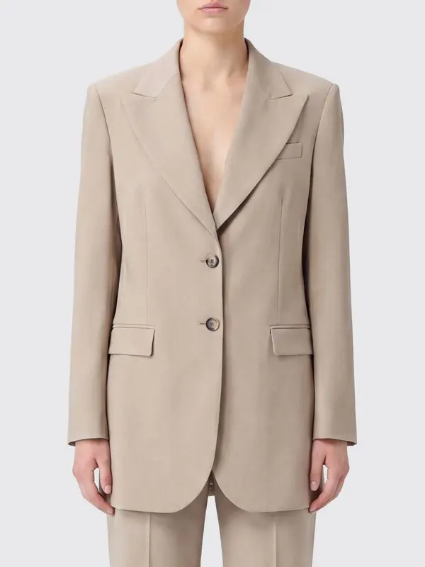 PT TORINO Single-breasted Wool Blazer With Peak Lapels - Beige