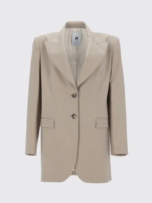 PT TORINO Single-breasted Wool Blazer With Peak Lapels