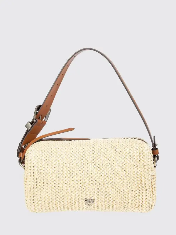 Pinko Crochet Raffia Bag