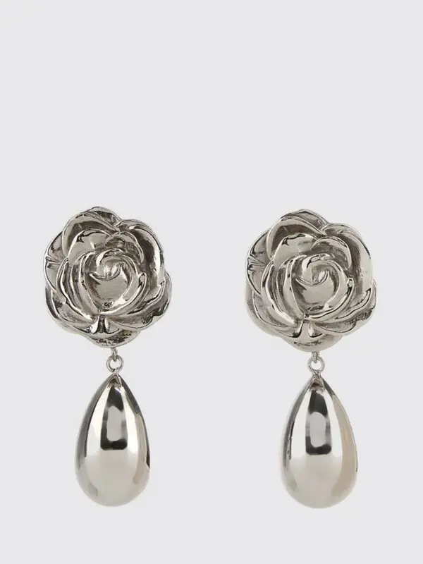 Magda Butrym Brass Earrings With Flower