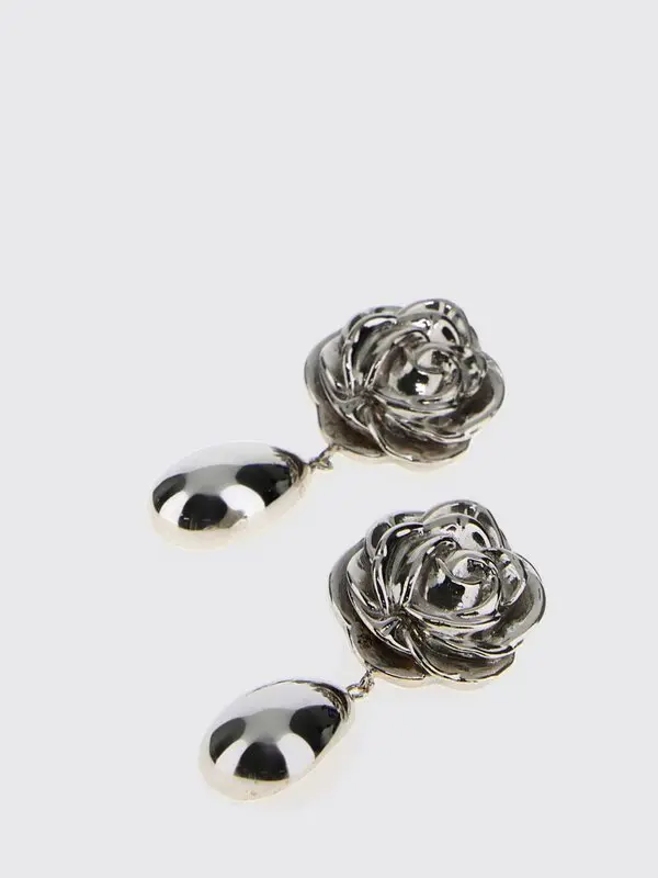 Magda Butrym Brass Earrings With Flower