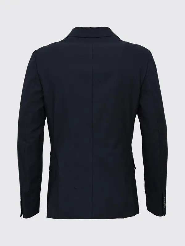 PAOLO PECORA Double-breasted Cotton Blazer - Blue