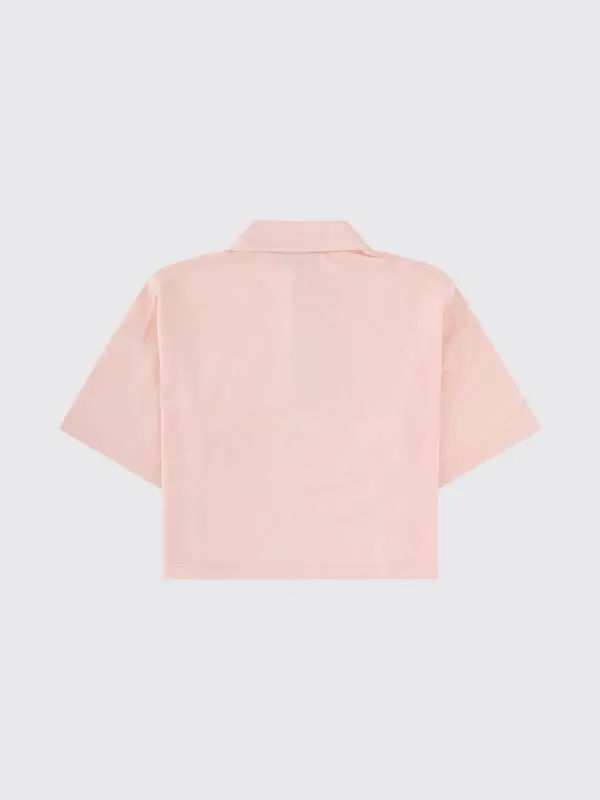 Maison Kitsuné Organic Cotton Polo Shirt With Tone-on-tone Logo - Pink
