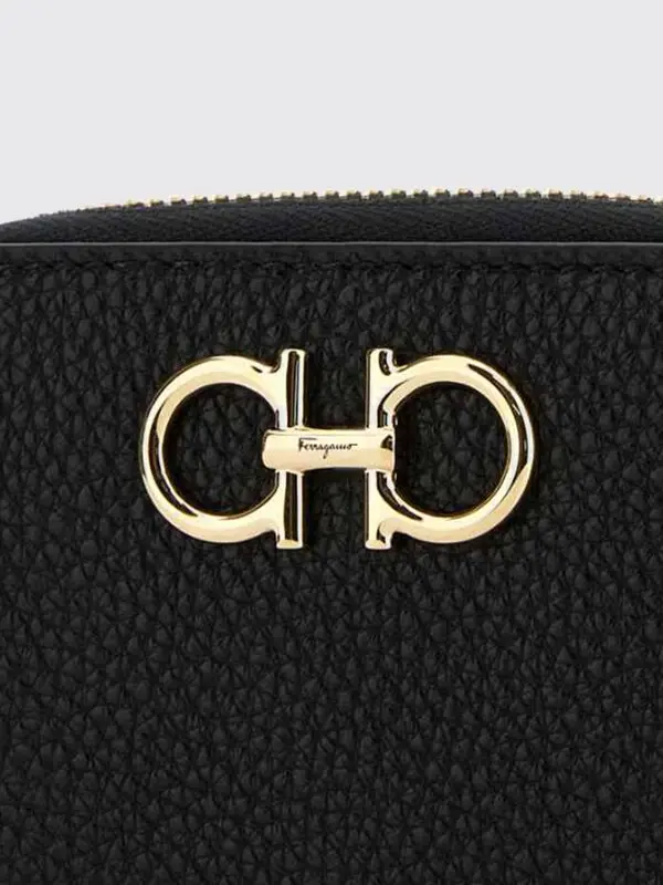 FERRAGAMO Gancini Grained Calfskin Leather Wallet