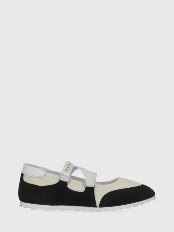 Marni Nylon And Suede Ballerina