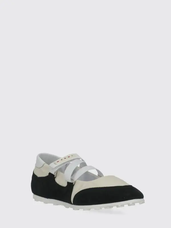 Marni Nylon And Suede Ballerina