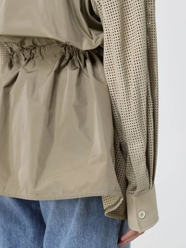 Fabiana Filippi Perforated Leather And Nylon Overshirt