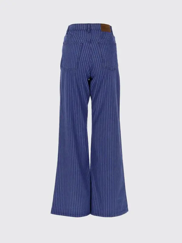 Baum Und Pferdgarten Nilea Pinstriped High-waisted Wide-leg Jeans