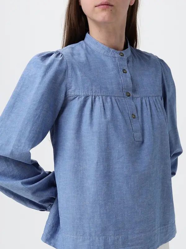 A.p.c. Organic Cotton And Linen Shirt - Blue