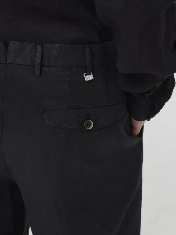 PT TORINO Linen Blend Shorts - Black