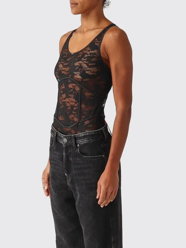 DIESEL® Lace Corset Bodysuit - Black