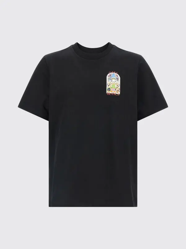 Casablanca Organic Cotton T-shirt With Logo - Black