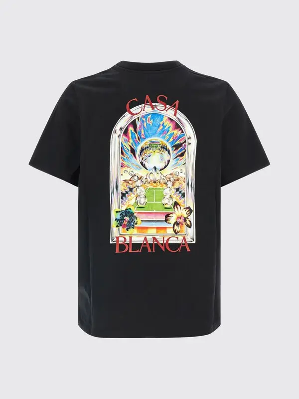Casablanca Organic Cotton T-shirt With Logo - Black